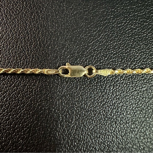 Accessories | Gold Chain 14k Gold Vermeil Rope Chain And Cross Set 2mm ...